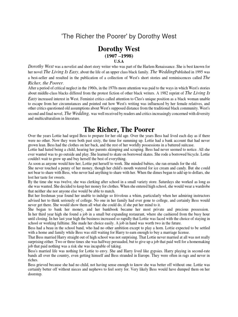 The Richer The Poorer | PDF