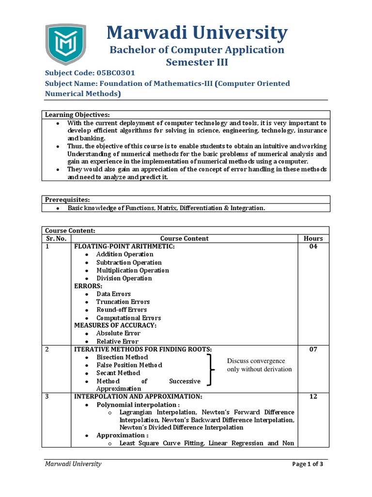05bc0301 Computer Oriented Numerical Methods PDF | PDF | Interpolation ...
