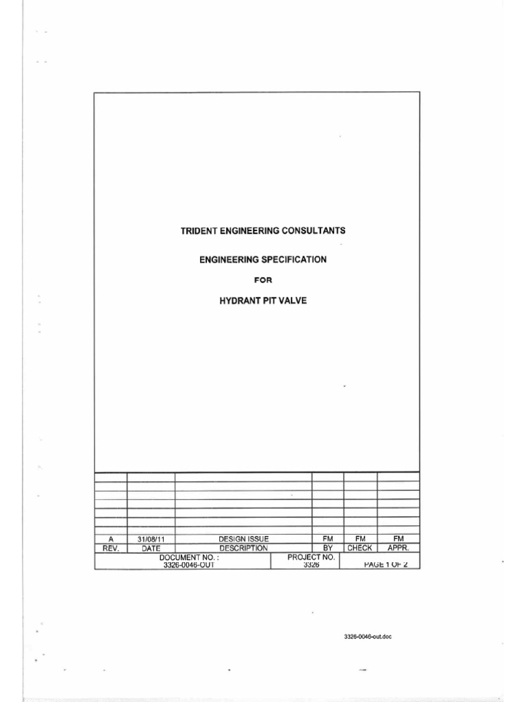 Hydrant Pit Valve | PDF