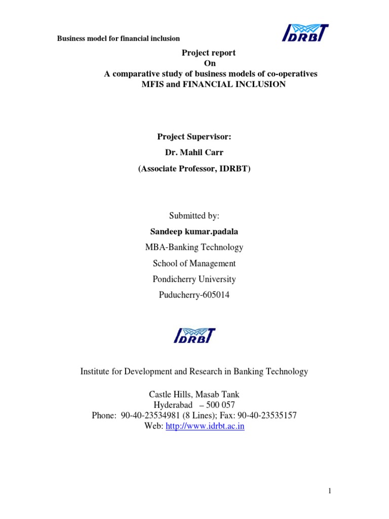 Project Report On A Comparative Study of Business Models of Co ...