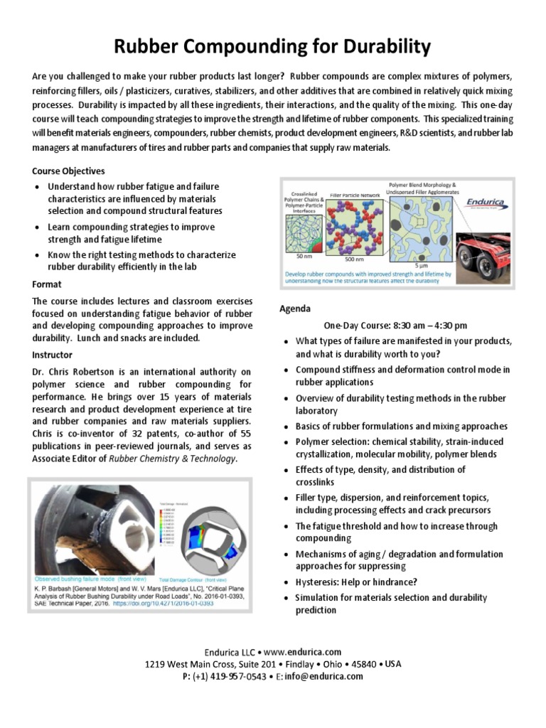 Rubber Fatigue Durability | PDF | Polymers | Natural Rubber