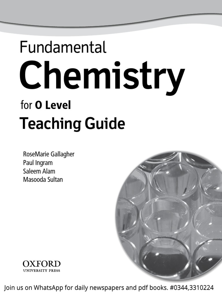 Fundamental Chemistry For O Level Teaching Guide | PDF | Chemical ...
