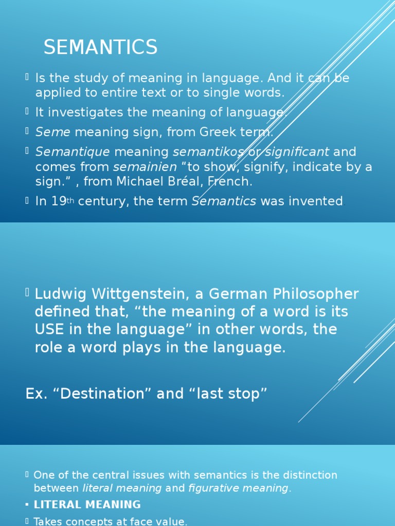 Semantics: Seme Meaning Sign, From Greek Term. Semantique Meaning ...
