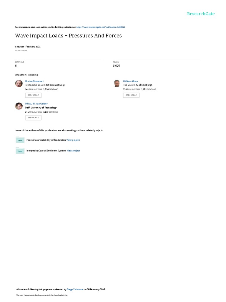 Wave Impact Loads - Pressures and Forces | PDF | Statistics | Data Analysis