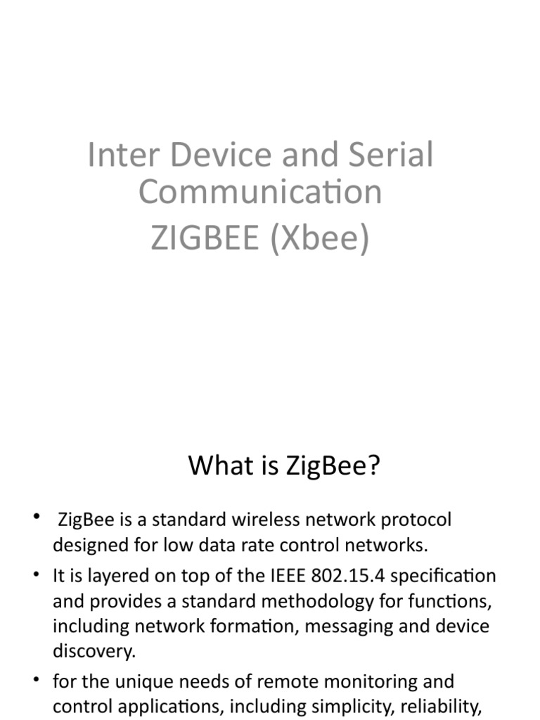 Inter Device and Serial Communication ZIGBEE (Xbee) | PDF | Wireless ...