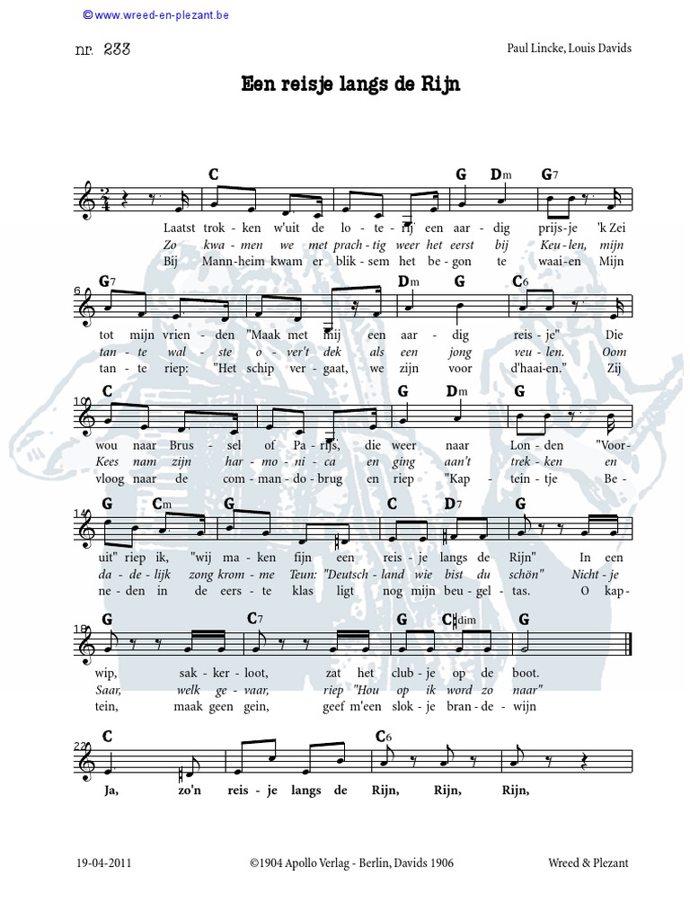 Een Reisje Langs de Rijn | PDF