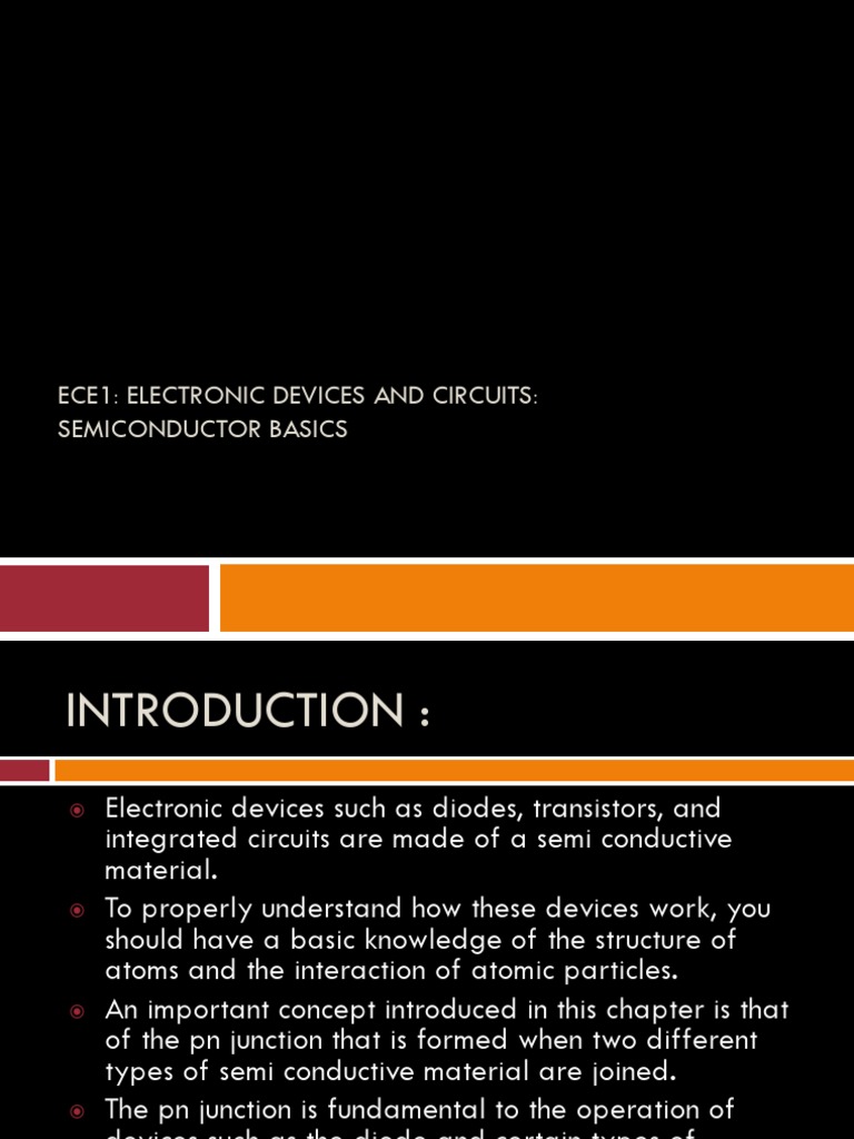 Semiconductor Basics | PDF | P–N Junction | Semiconductors