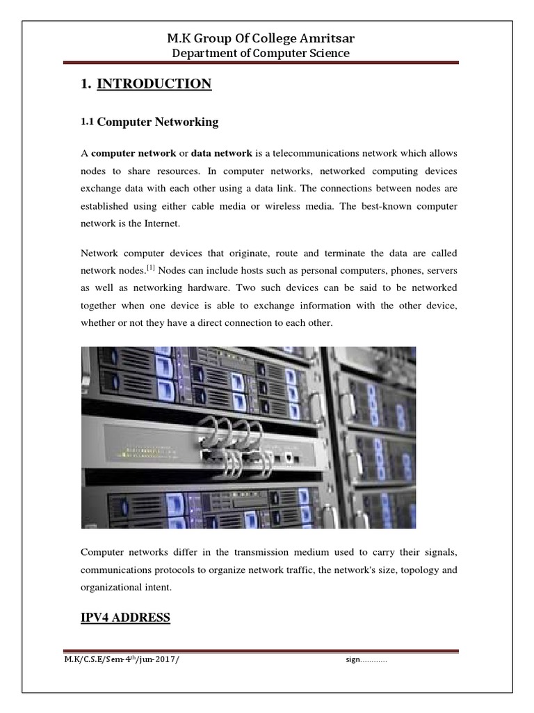 M.K Group of College Amritsar: Computer Networking | PDF | Router ...