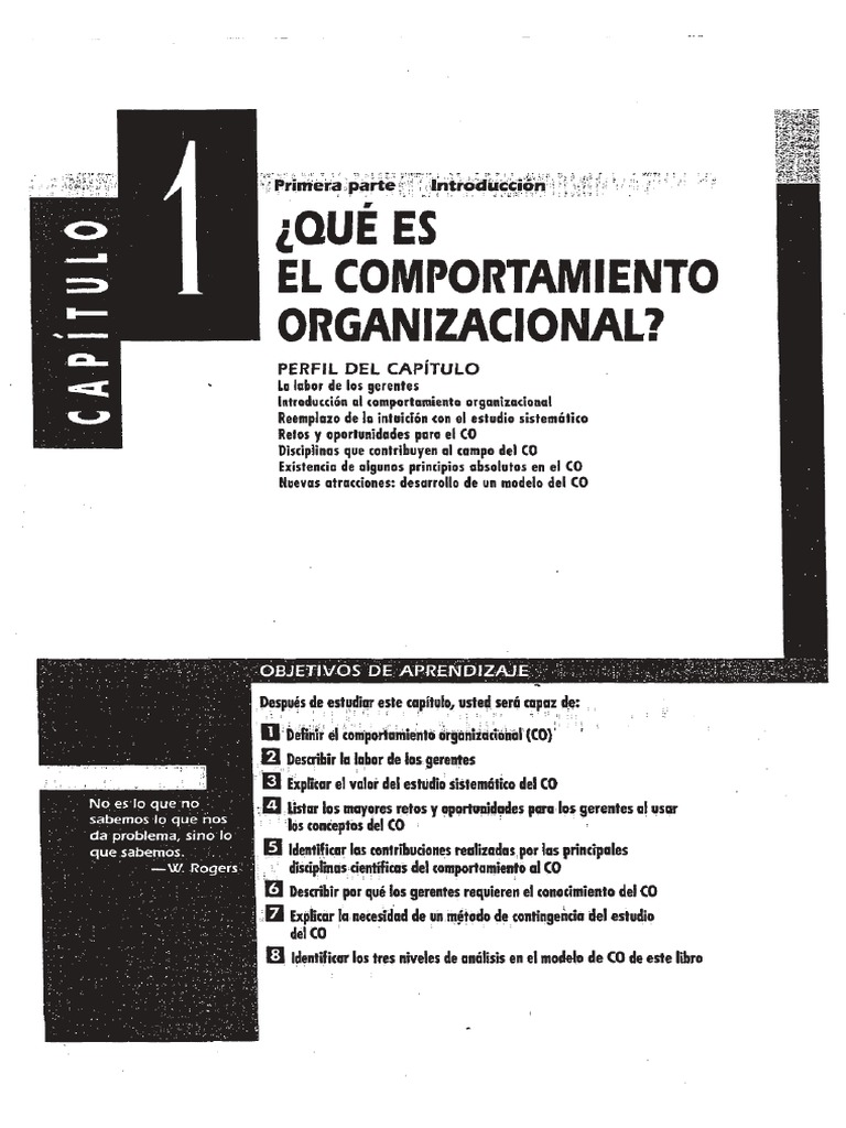 Cap 1 - Comportamiento Organizacional 8va Edición - Stephen P. Robbins