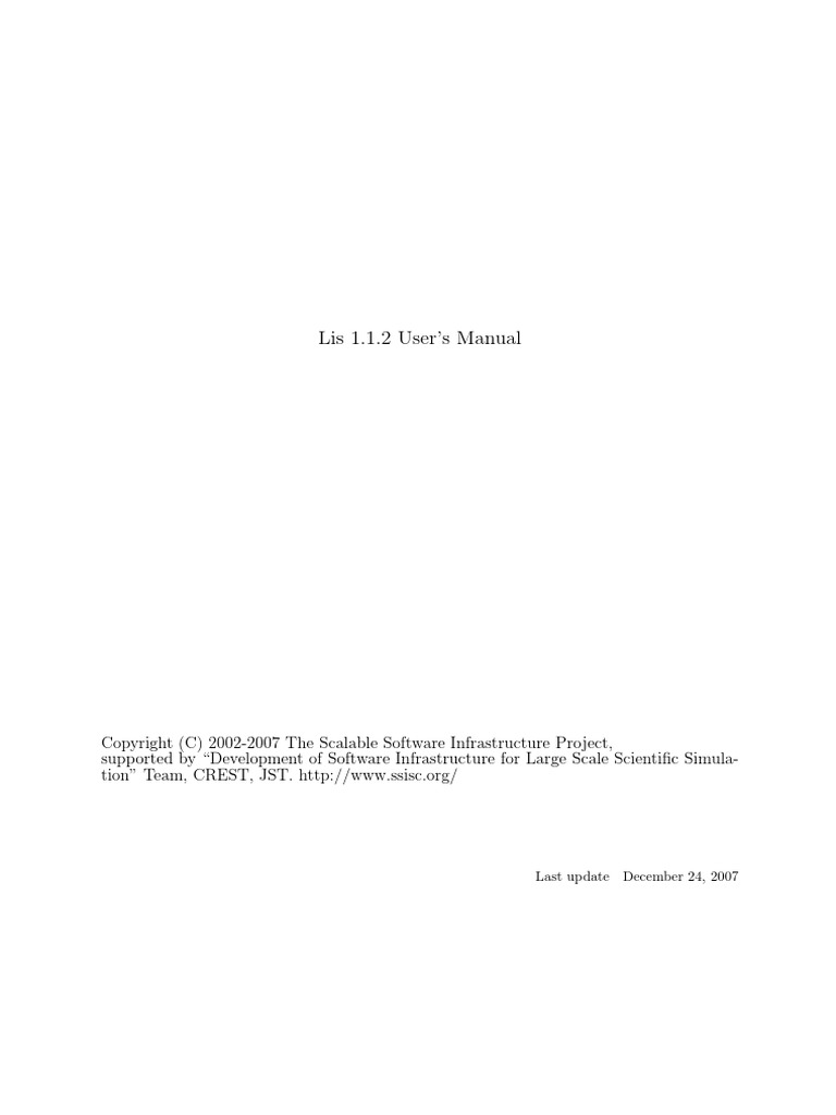 Manual LIS | Download Free PDF | Computer Programming | Computing