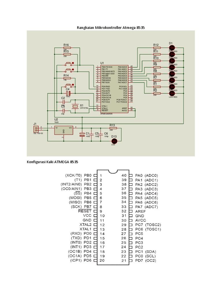 Rangkaian Mikrokontroller Atmega 8535 | PDF | Chess Theory | Chess