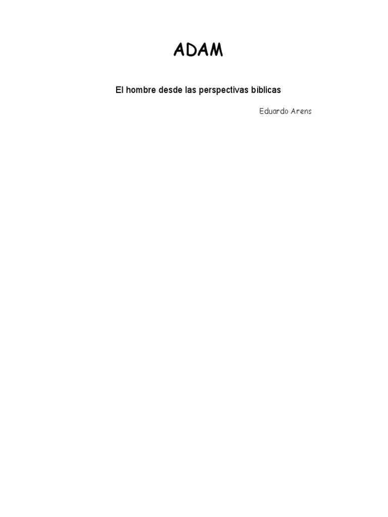 ADAM - Completo | PDF | Libro del Génesis | Biblia