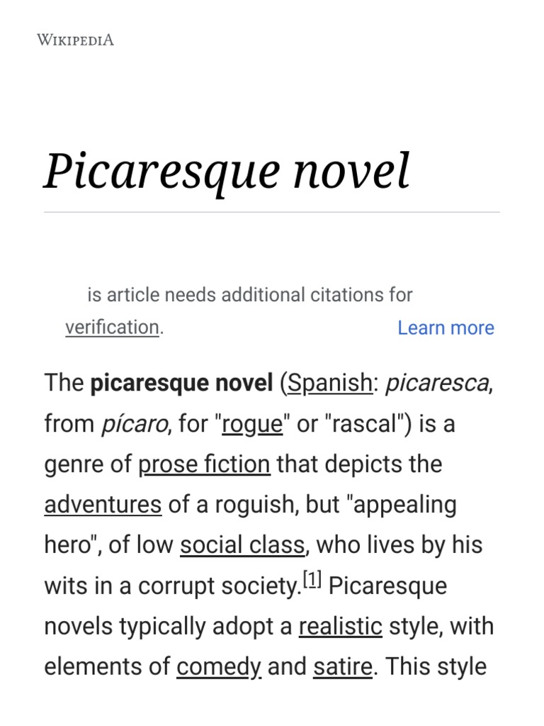 Picaresque Novel | PDF