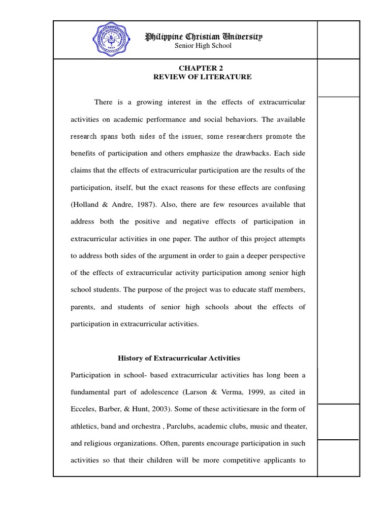 Philippine Christian University: Review of Literature | PDF ...