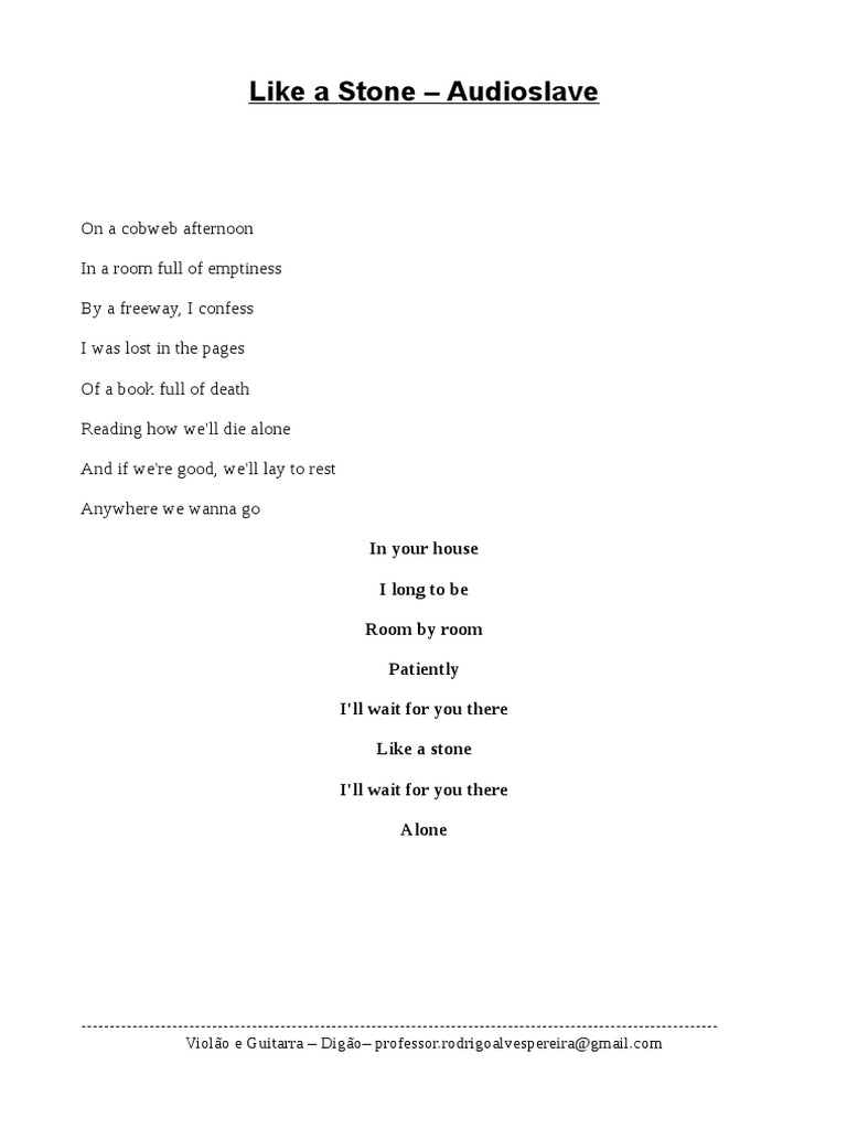 Like A Stone - Audioslave | PDF