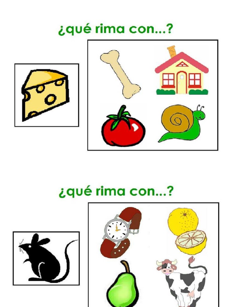 Que Rima Con Fichas Inicial | PDF