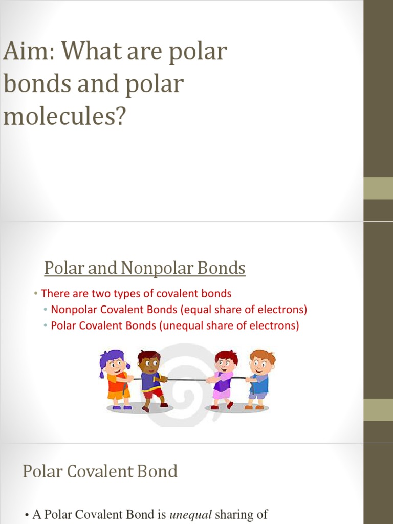 Polar and Nonpolar Bonds | PDF | Chemical Polarity | Covalent Bond