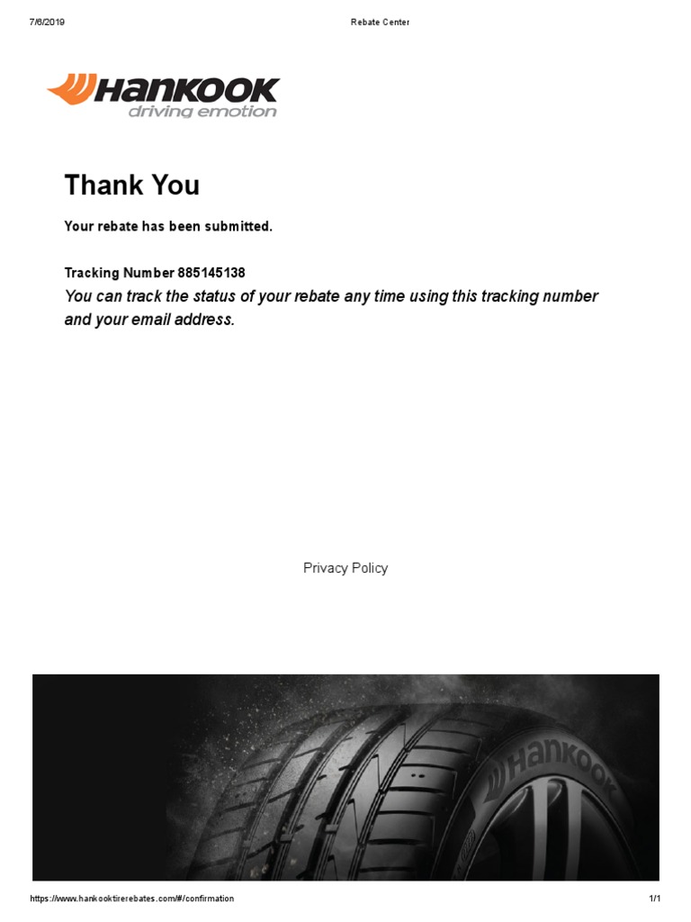 Hankook Rebate | PDF
