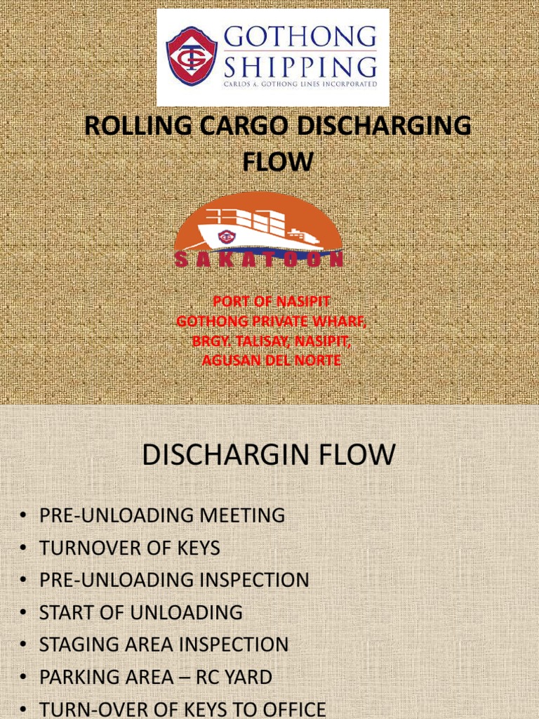 Rolling Cargo Discharging Flow | PDF | Ships | Water Transport