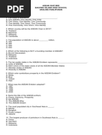 ASEAN Quiz Bee Reviewer with Answers | PDF | Southeast Asia