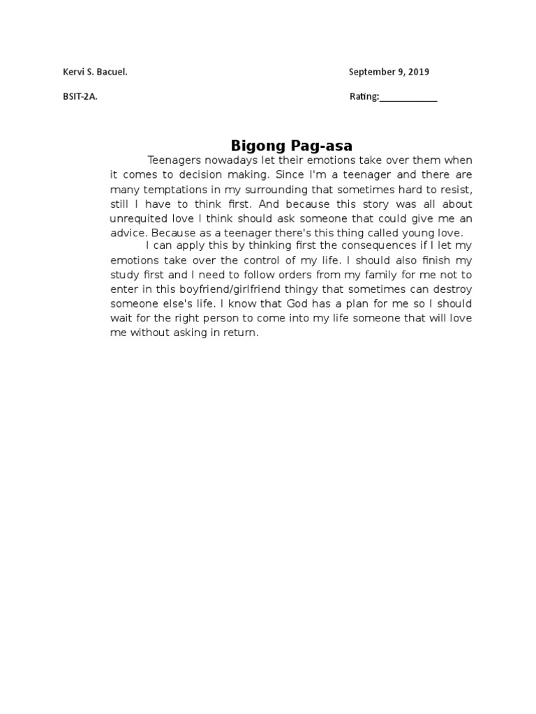 Bigong Pag Asa | PDF | Self-Improvement | Wellness