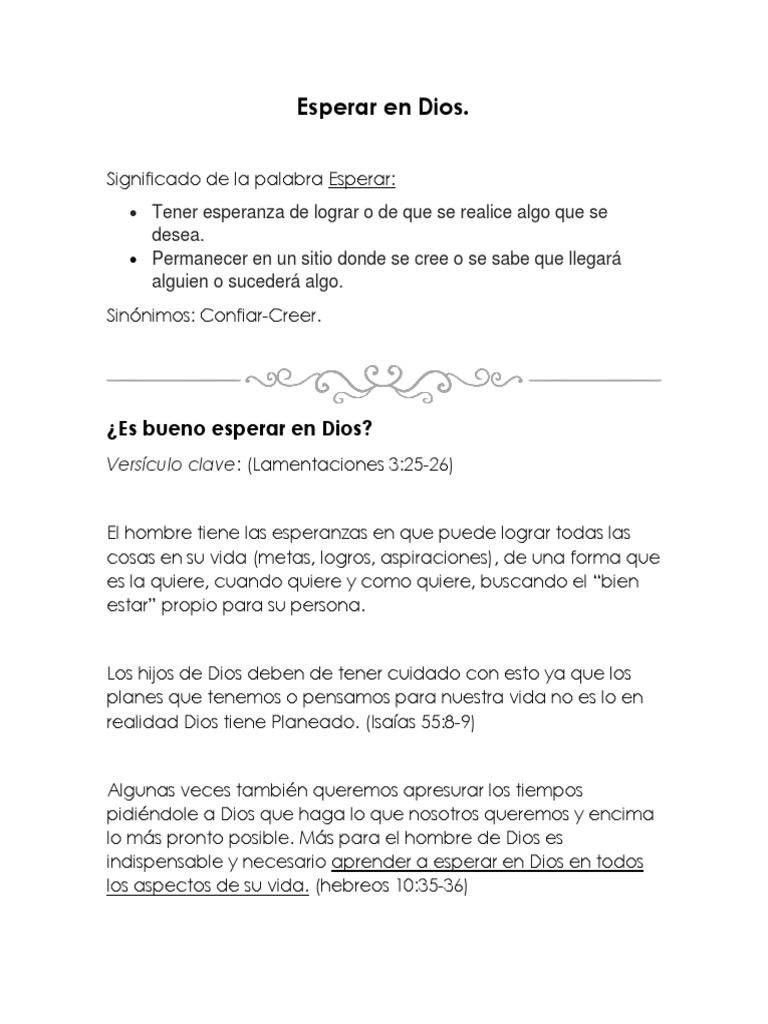 Esperar en Dios | PDF | Jonás | Dios