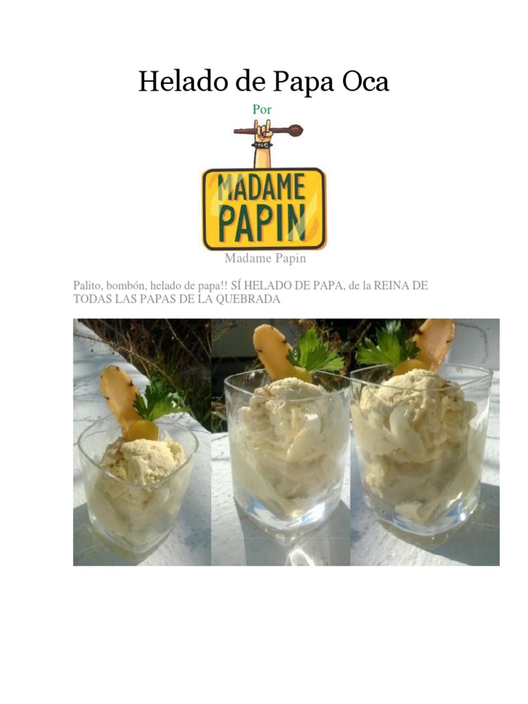 Helado de Papa Oca | PDF