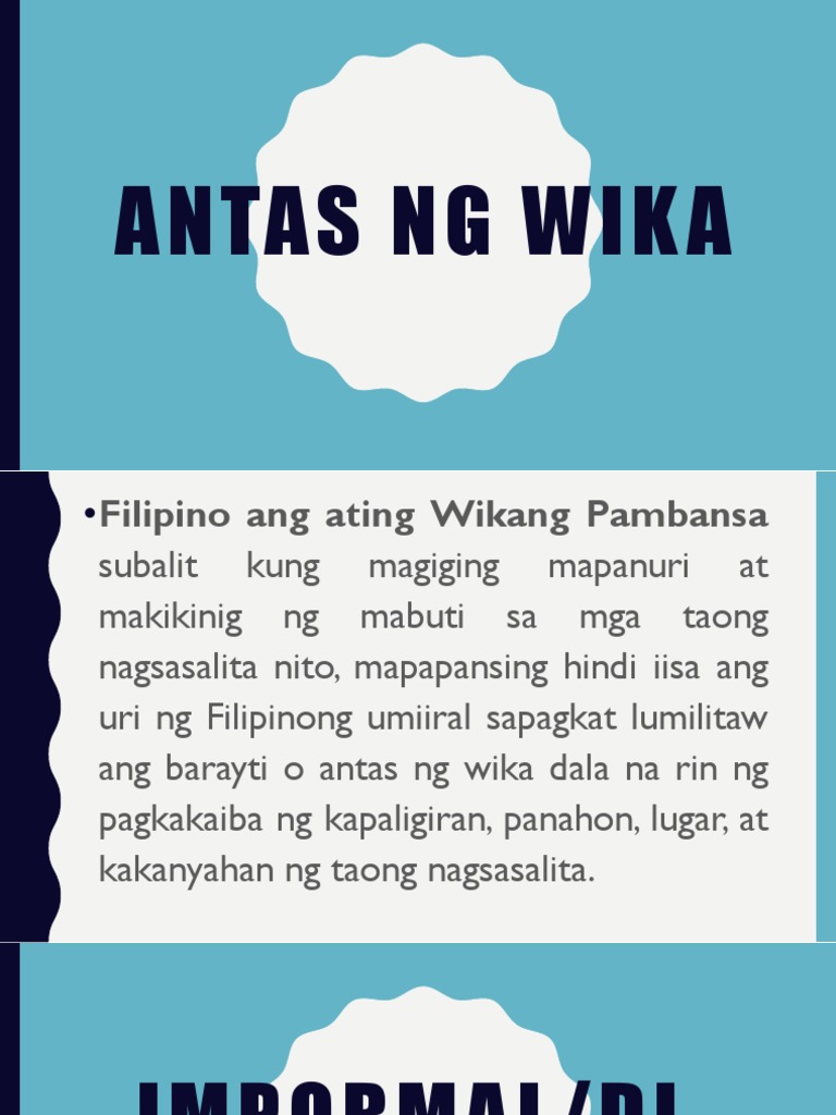 Antas NG Wika | PDF