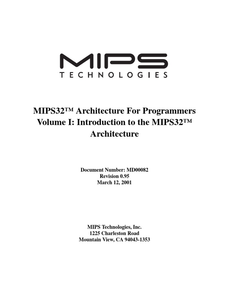 MIPS - Architecture For Programmers | PDF MIPS - Architecture For Programmers | PDF