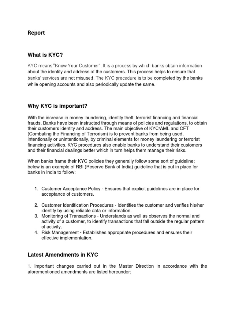 Understanding KYC: Importance and Updates | PDF | Money Laundering ...