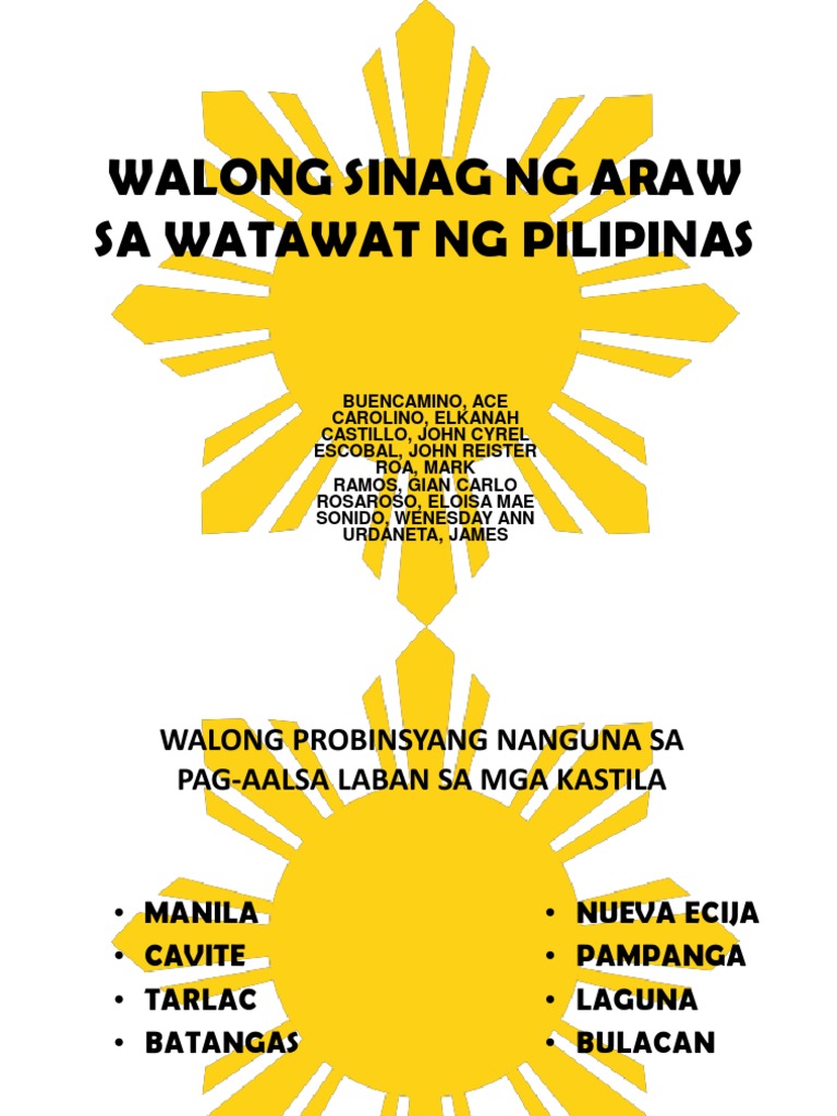 Walong Sinag ng Araw sa Watawat | PDF
