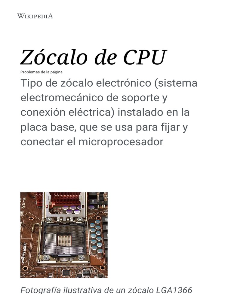 Zocalo de CPU | PDF | Electrónica digital | Informática