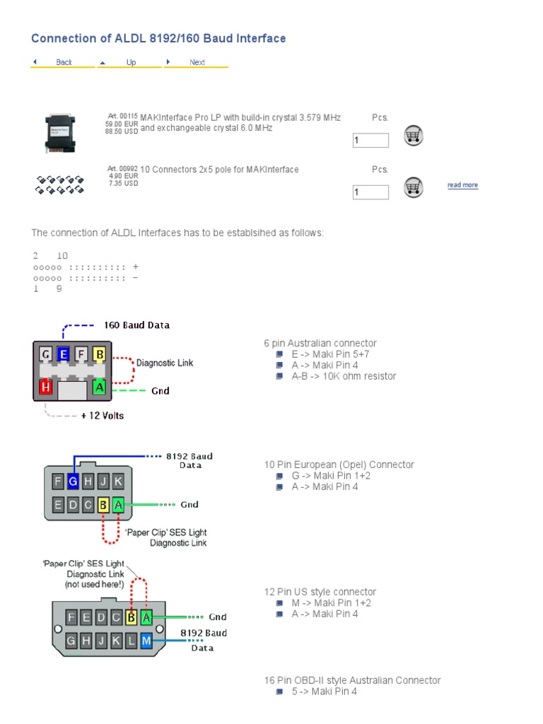 MAKInterface - ALDL 8192 - 169 Baud Interface | PDF