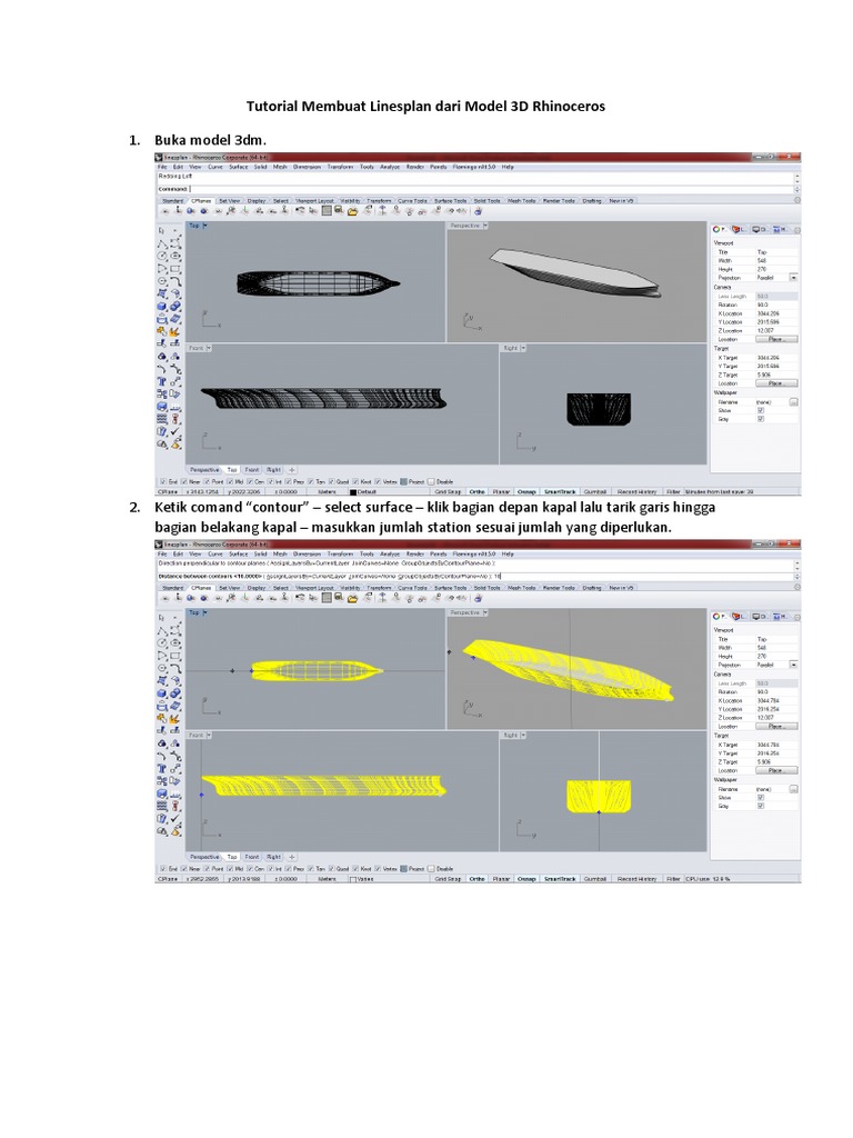 Tutorial Membuat Linesplan Dari Model 3D Rhinoceros | PDF | Metode & Bahan Ajar | Teknologi ...