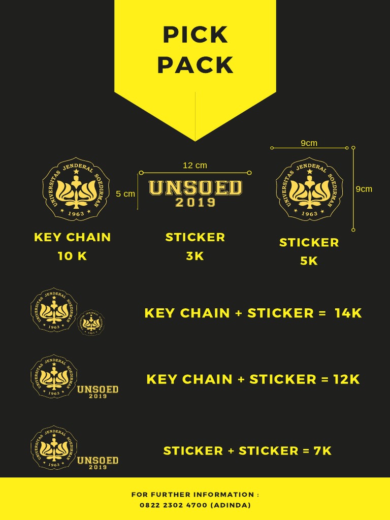 Pick Pack: Key Chain 10 K Sticker 3K Sticker 5K | PDF