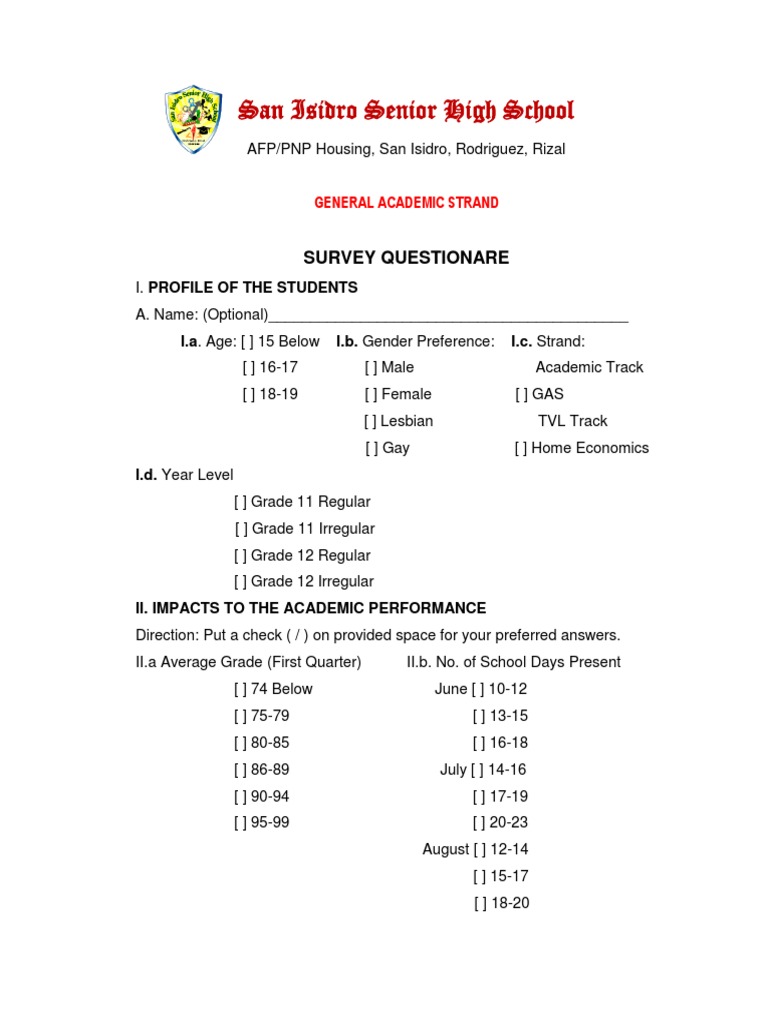 Academic Performance Survey: Insights into Student Achievement and ...
