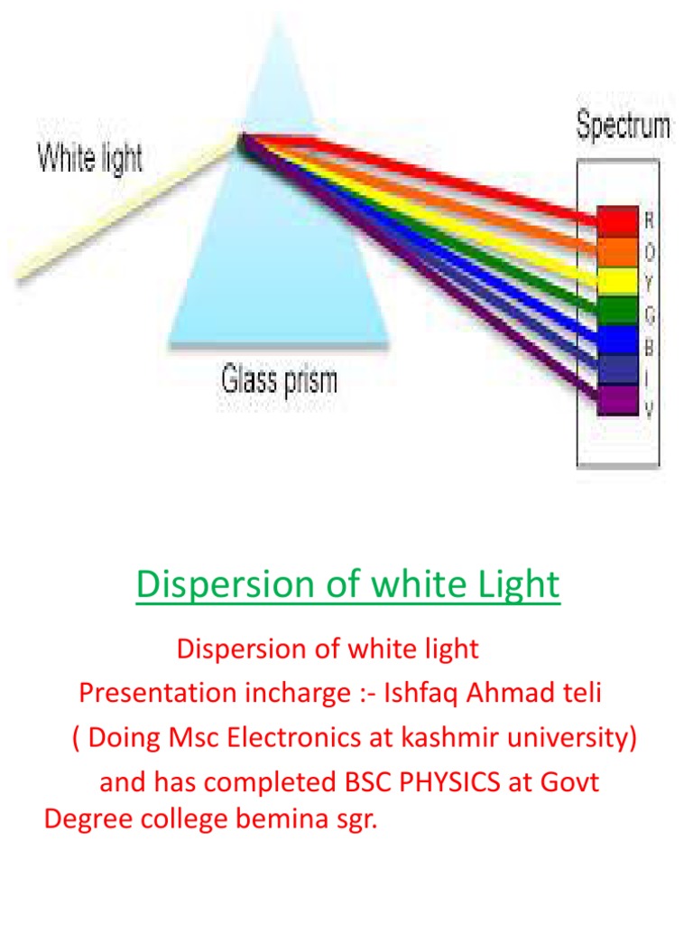 Dispersion of White Light Explained | PDF | Teaching Methods ...