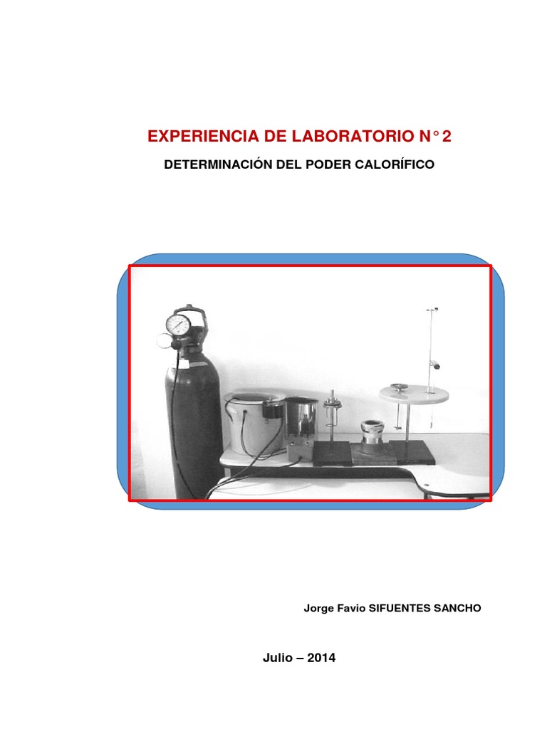 Determinacion Del Poder Calorifico PDF | PDF | Combustibles | Combustión