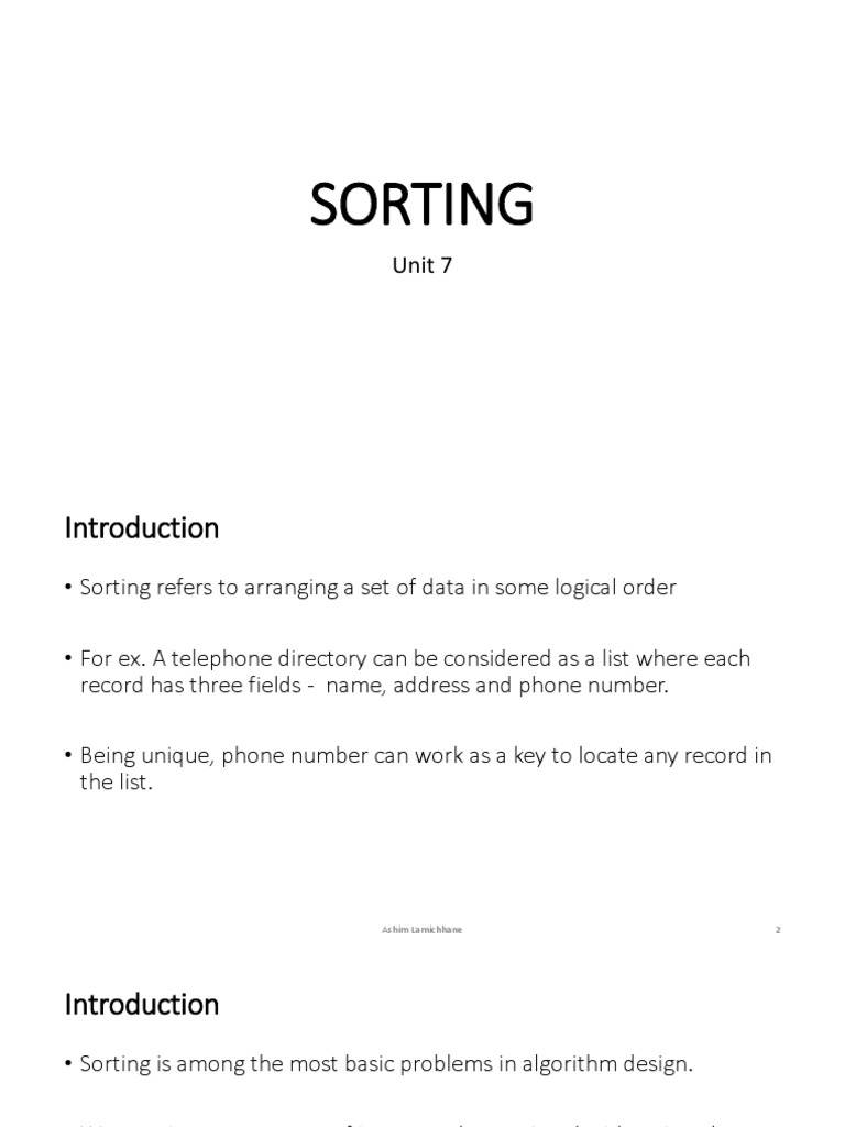 Sorting: Unit 7 | PDF | Theoretical Computer Science | Mathematical Logic