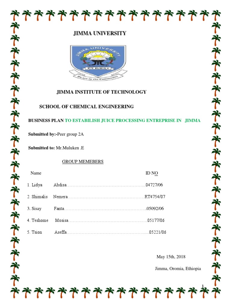 Business Plan Done On Juice Processing Download Free Pdf Revenue
