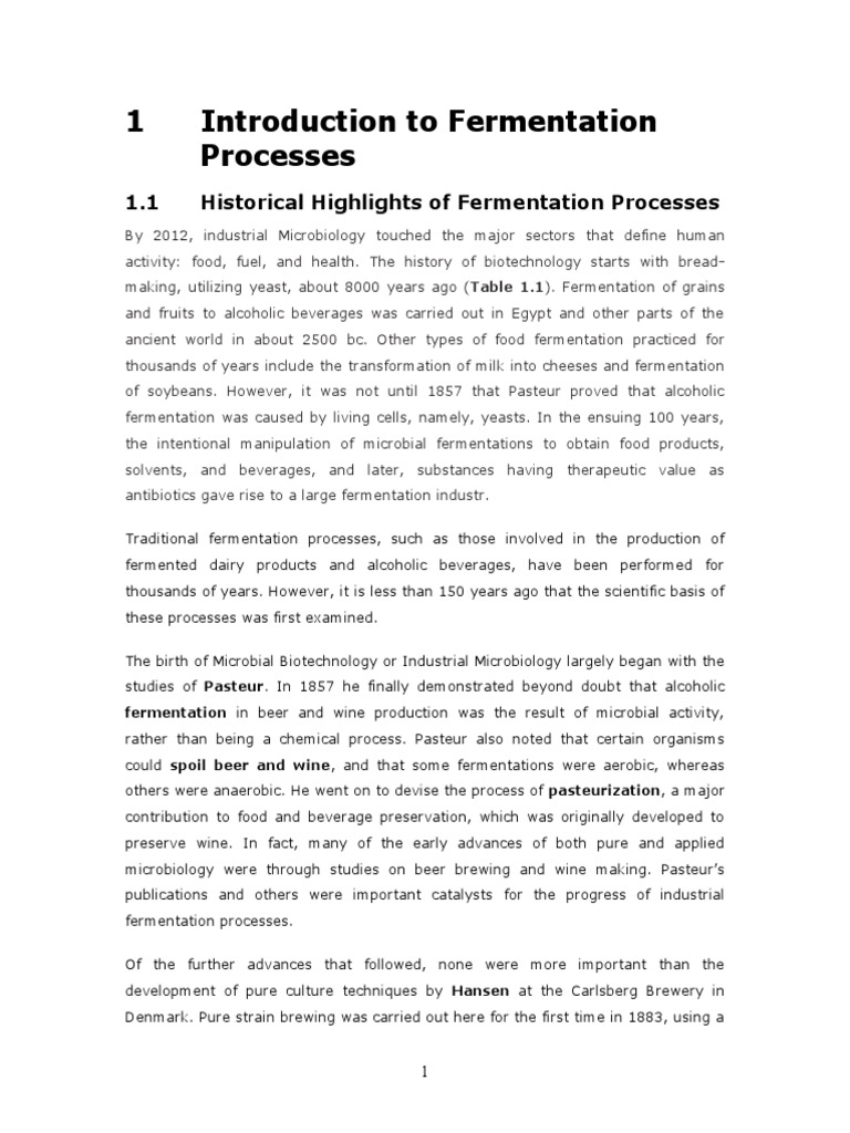 Introduction To Fermentation Processes | PDF | Fermentation | Yeast