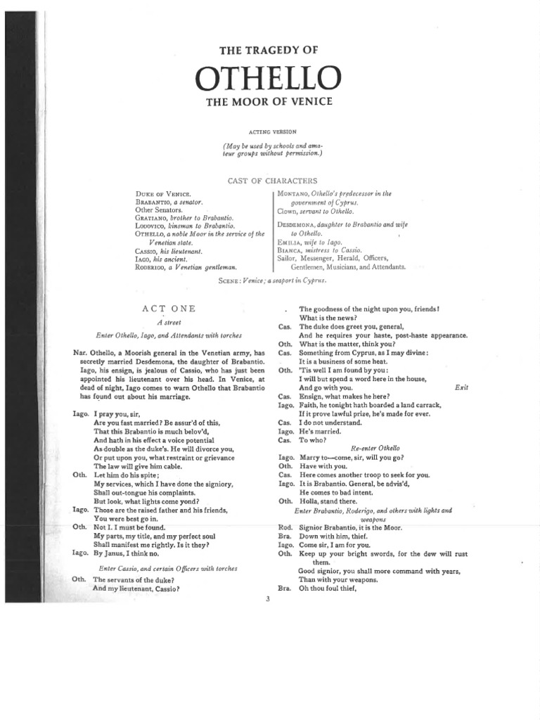 Othello Script PDF | PDF