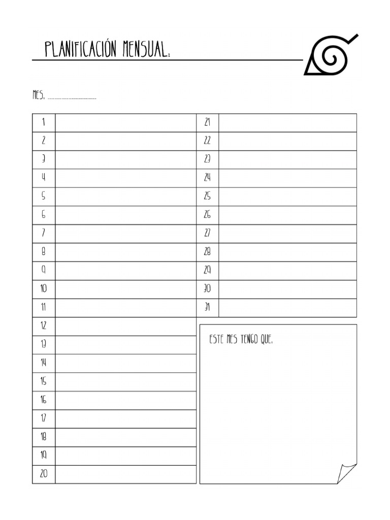 Agenda Naruto | PDF