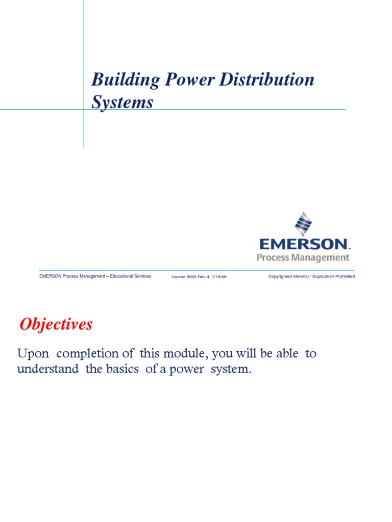Building Power Distribution Systems: EMERSON Process Management ...
