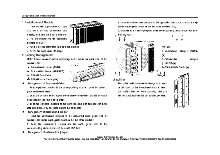 JPX321-BM2-128D Installation Guide | PDF | Telecommunications ...