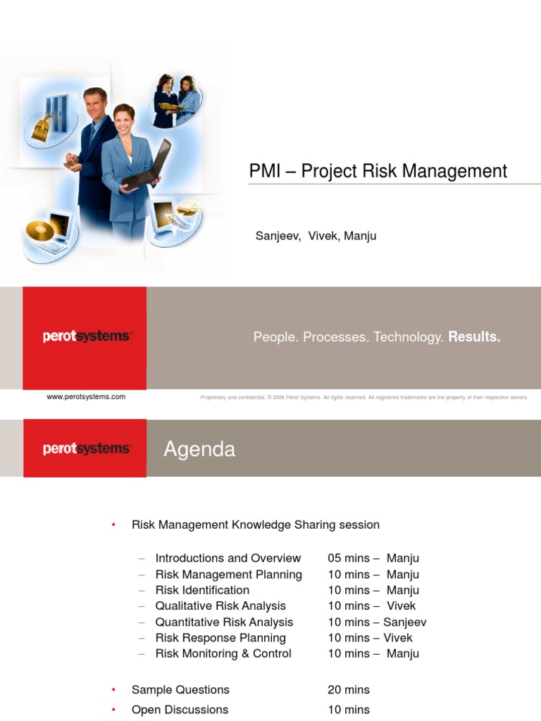 PMI - Project Risk Management: People. Processes. Technology. Results ...