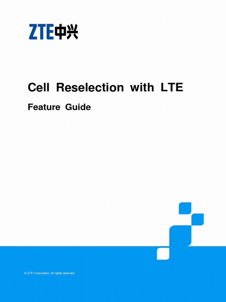ZTE UMTS Cell Reselection With LTE Feature Guide | PDF | Lte ...