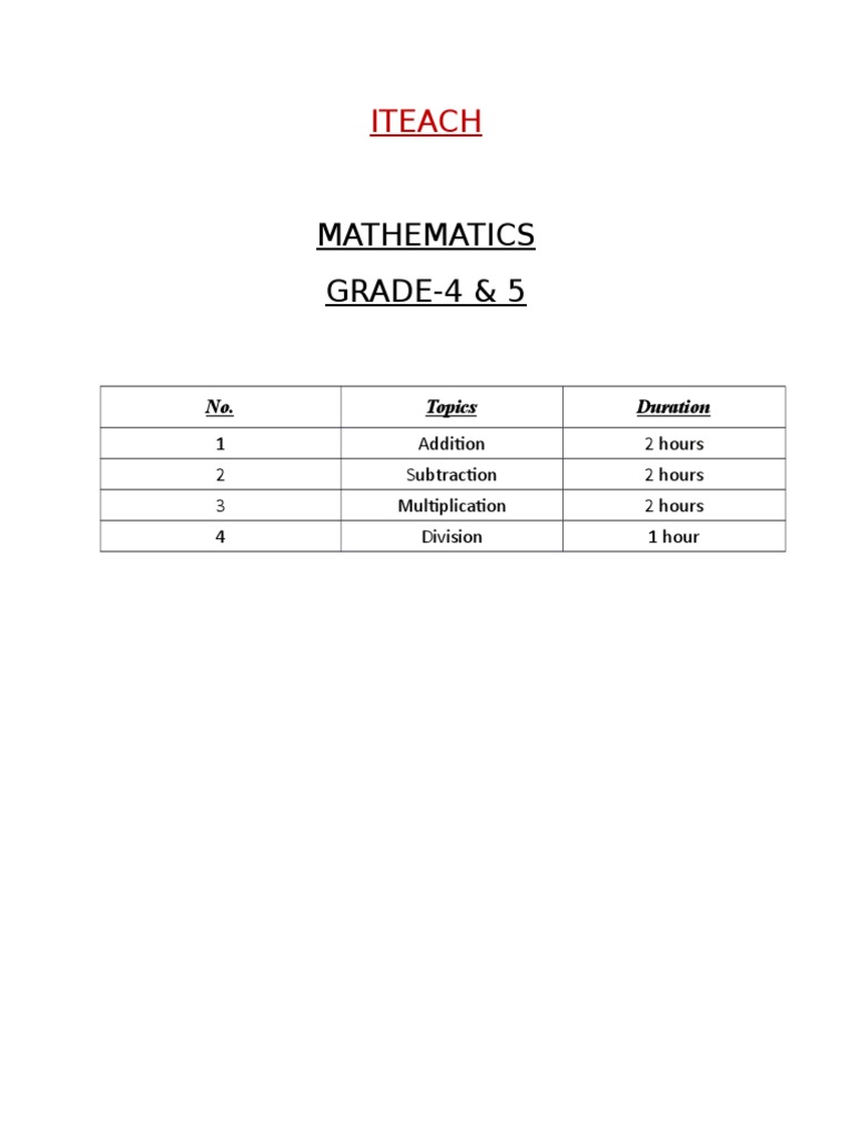Arithmetic Operations - Maths 2019-2020 | PDF | Division (Mathematics ...