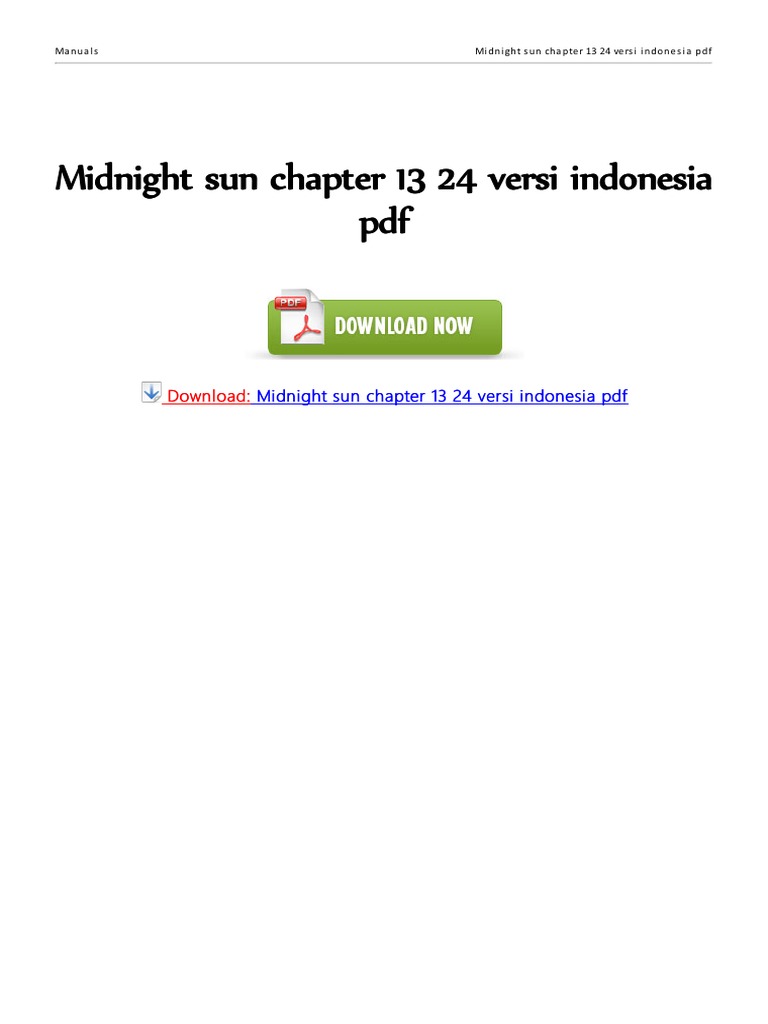 Download Midnight Sun Chapters 13-24 PDF | PDF | Nature