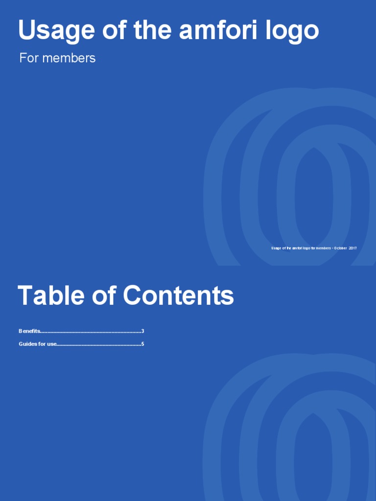 Usage of The Amfori Logo: For Members | PDF | Typefaces | Typography